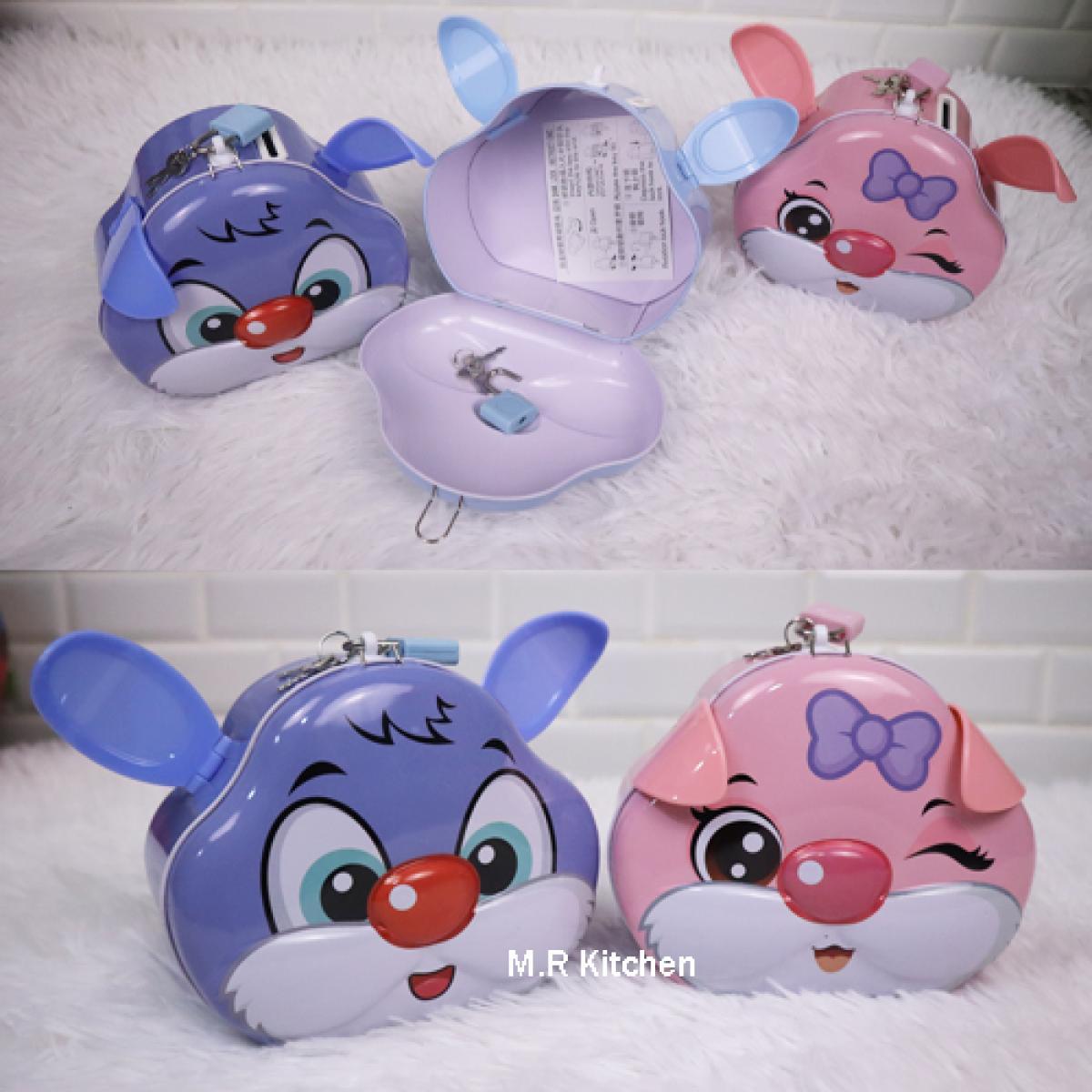 coin bank 3D cartoon character money storage boxes with lock for kids